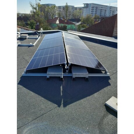 Sistem complet EST-VEST 2X5, fixare placi balast 10 panouri solare ...