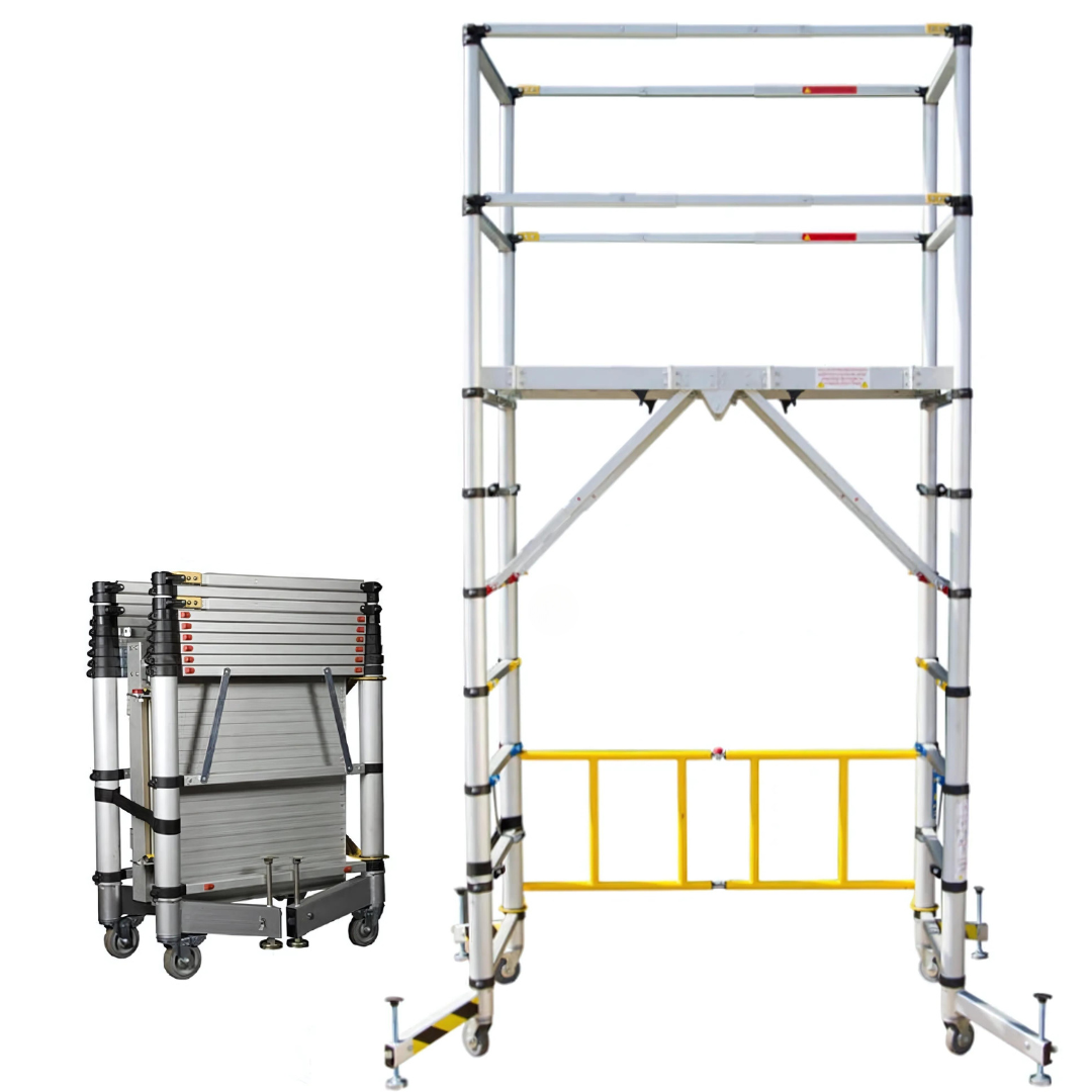 Schela telescopica mobila din aluminiu cu roti - SmartHeater.ro