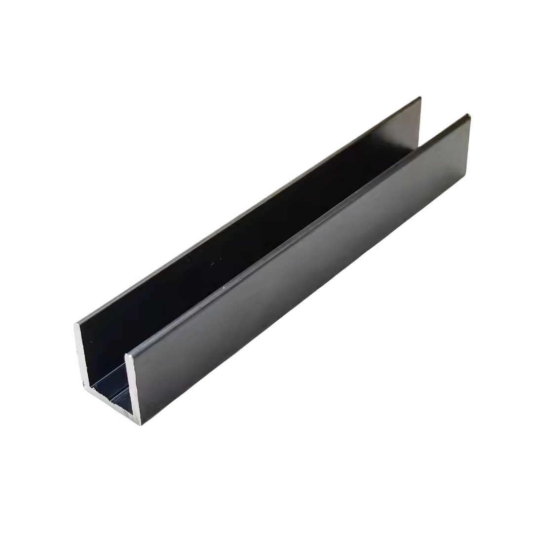 Profil rama aluminiu tip U pentru sticla - Black 6000*21*13*1.5 ...