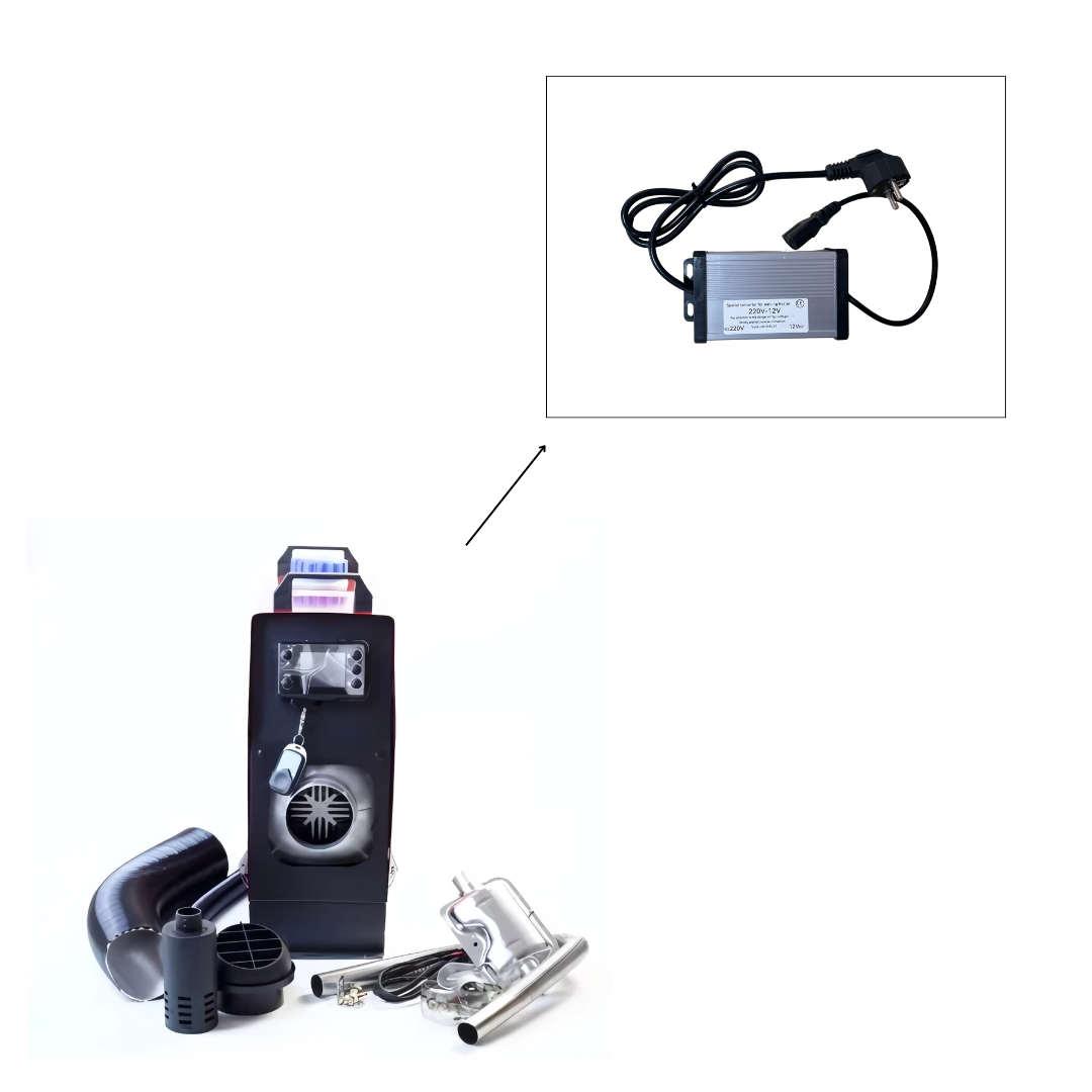 Sirocou portabil Smart Heater premium 8kw 12v/24v si optional 220V ...