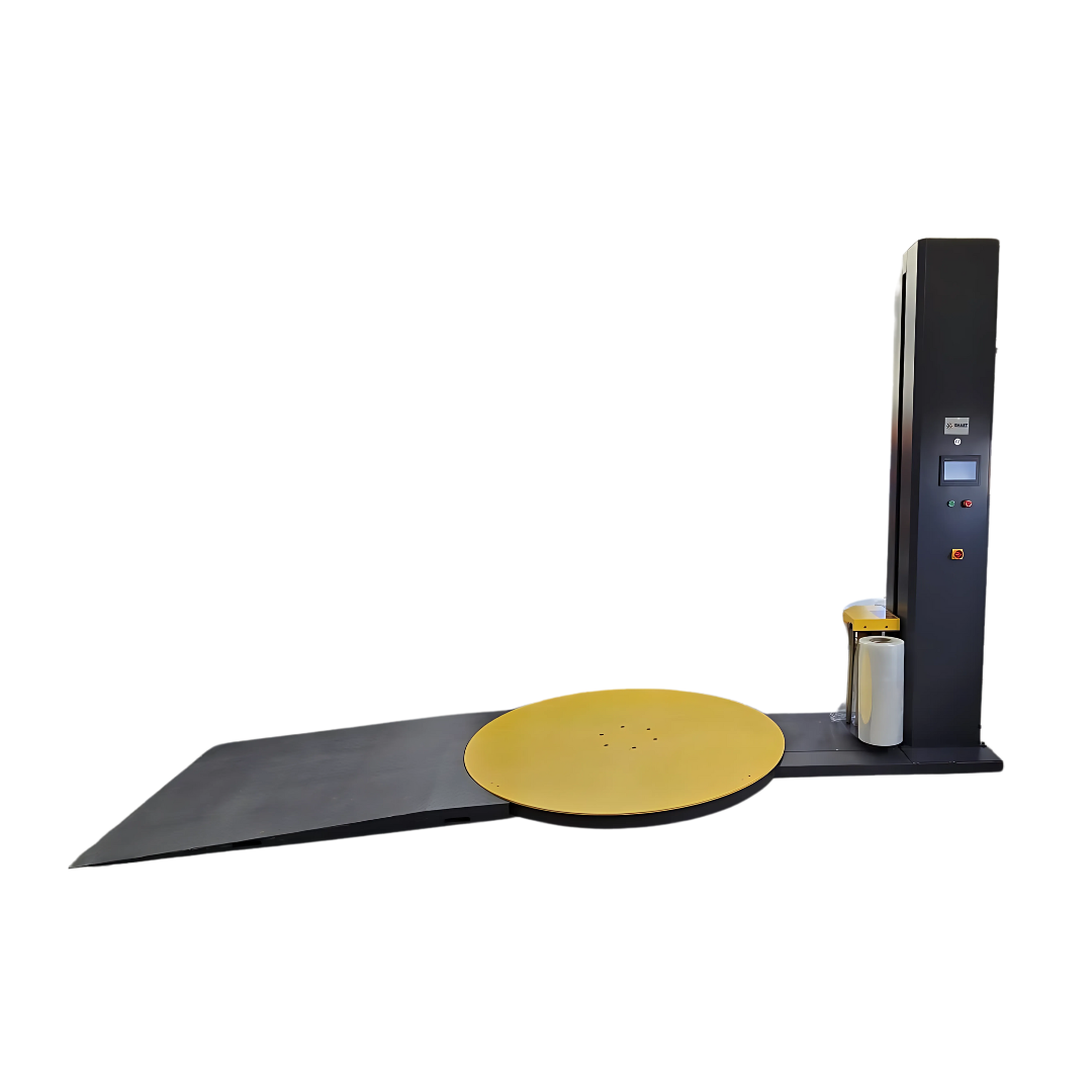 Masina de infoliat paleti automata fara rampa cu masa rotativa ...