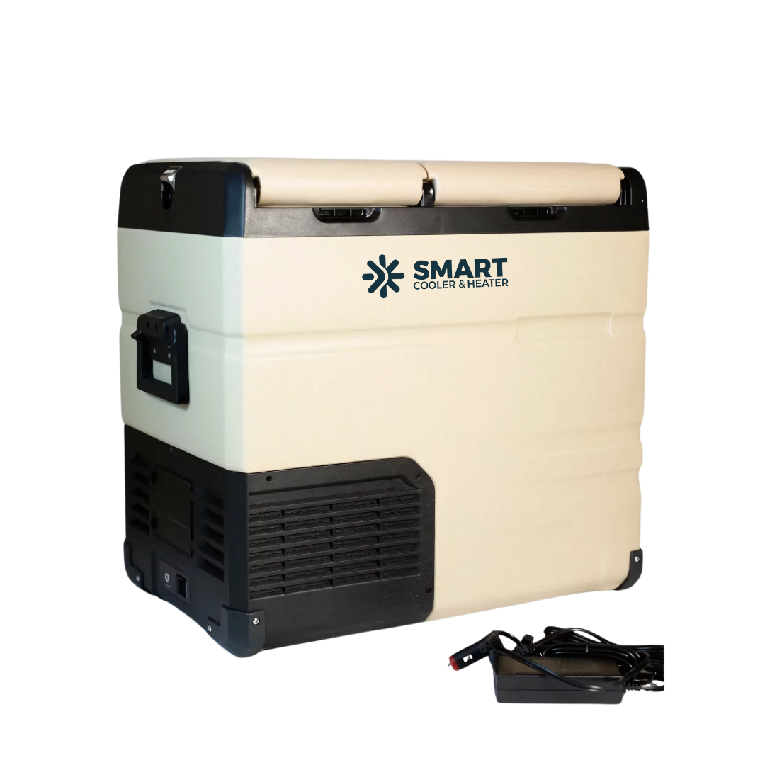 Frigider auto cu compresor smart cooler, cu bluetooth si zona dubla de ...