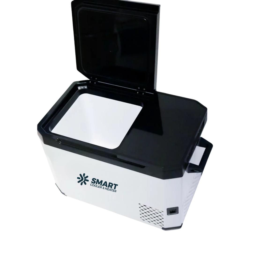 Frigider auto cu compresor smart cooler, cu bluetooth, zona dubla de ...